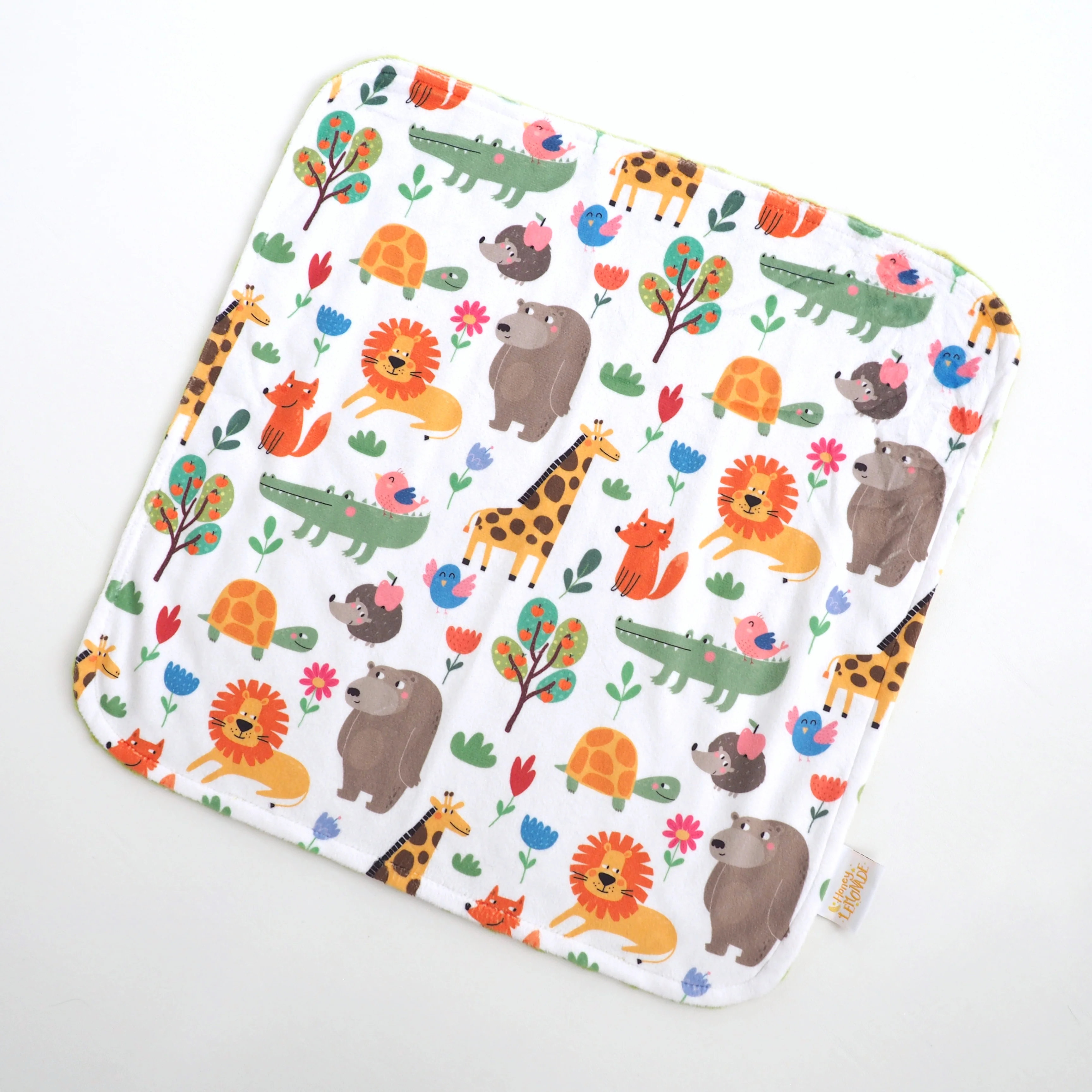 Honey Lemonade Mini Minky Zoo Party Blanket for Toddlers - Soft, 100% ...