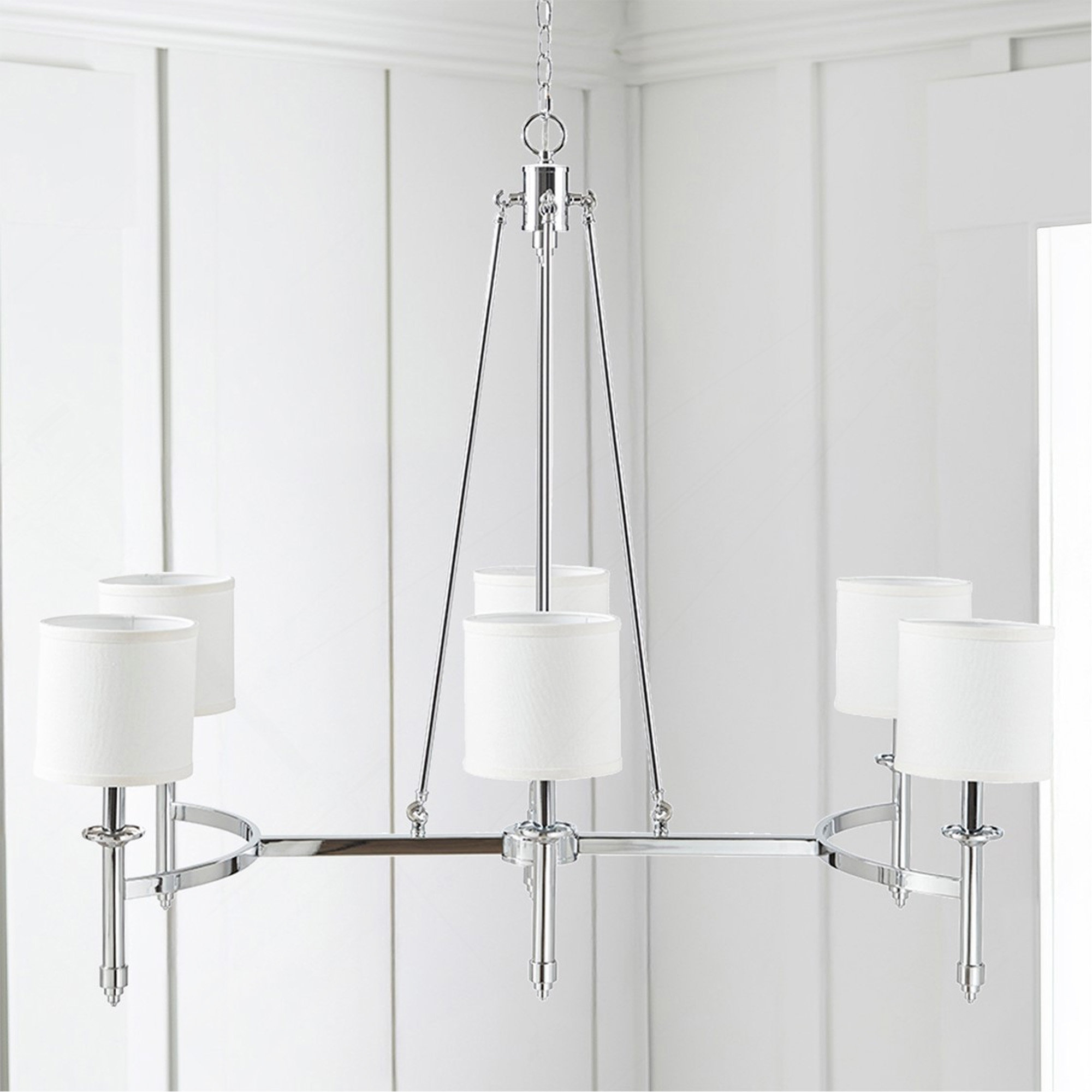 Wildon Home® 6-Light Chandelier With Fabric Drum Shades See Below ...