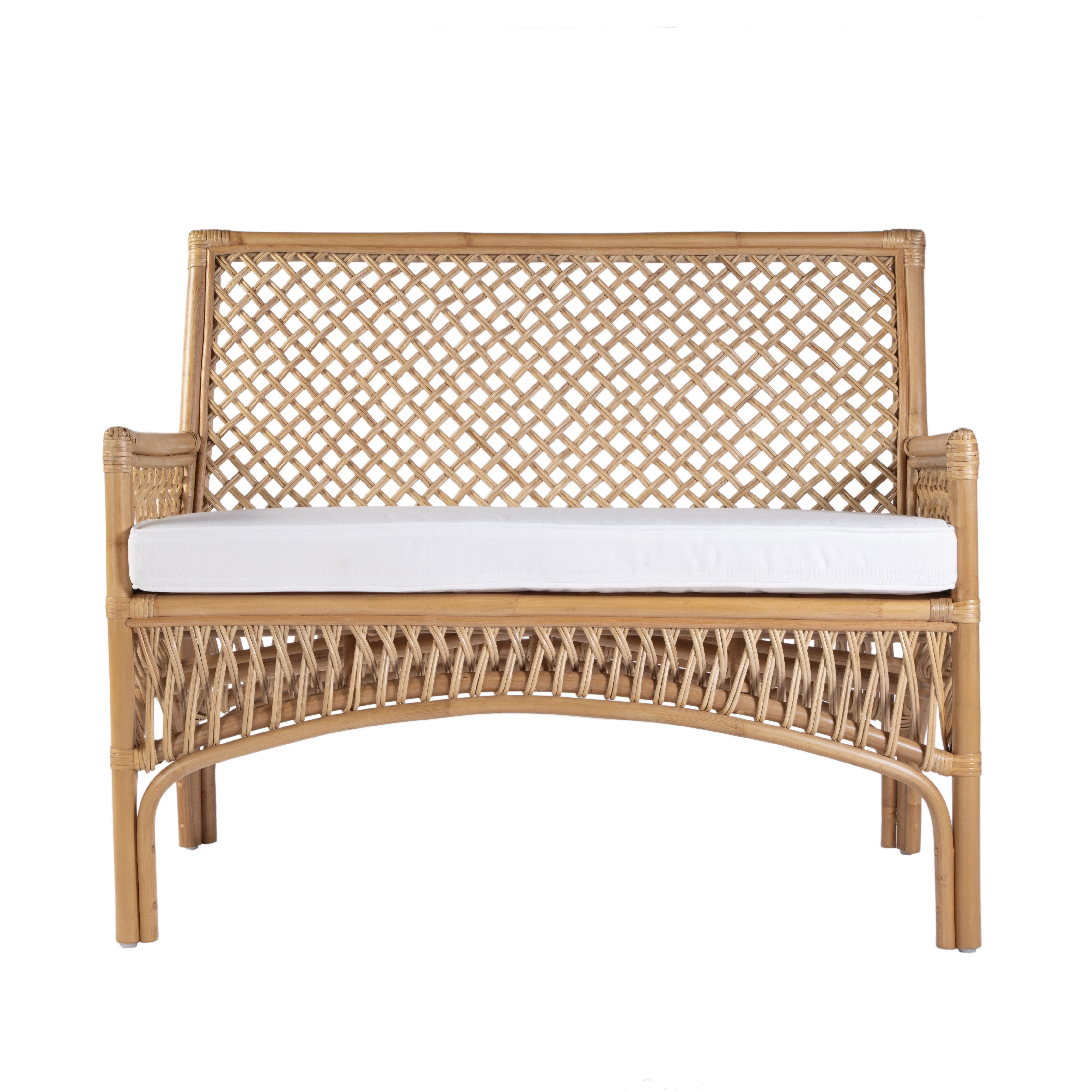 Birch Lane™ Beachwood 42 in. W Rectangular Rattan Dining Bench | Birch Lane