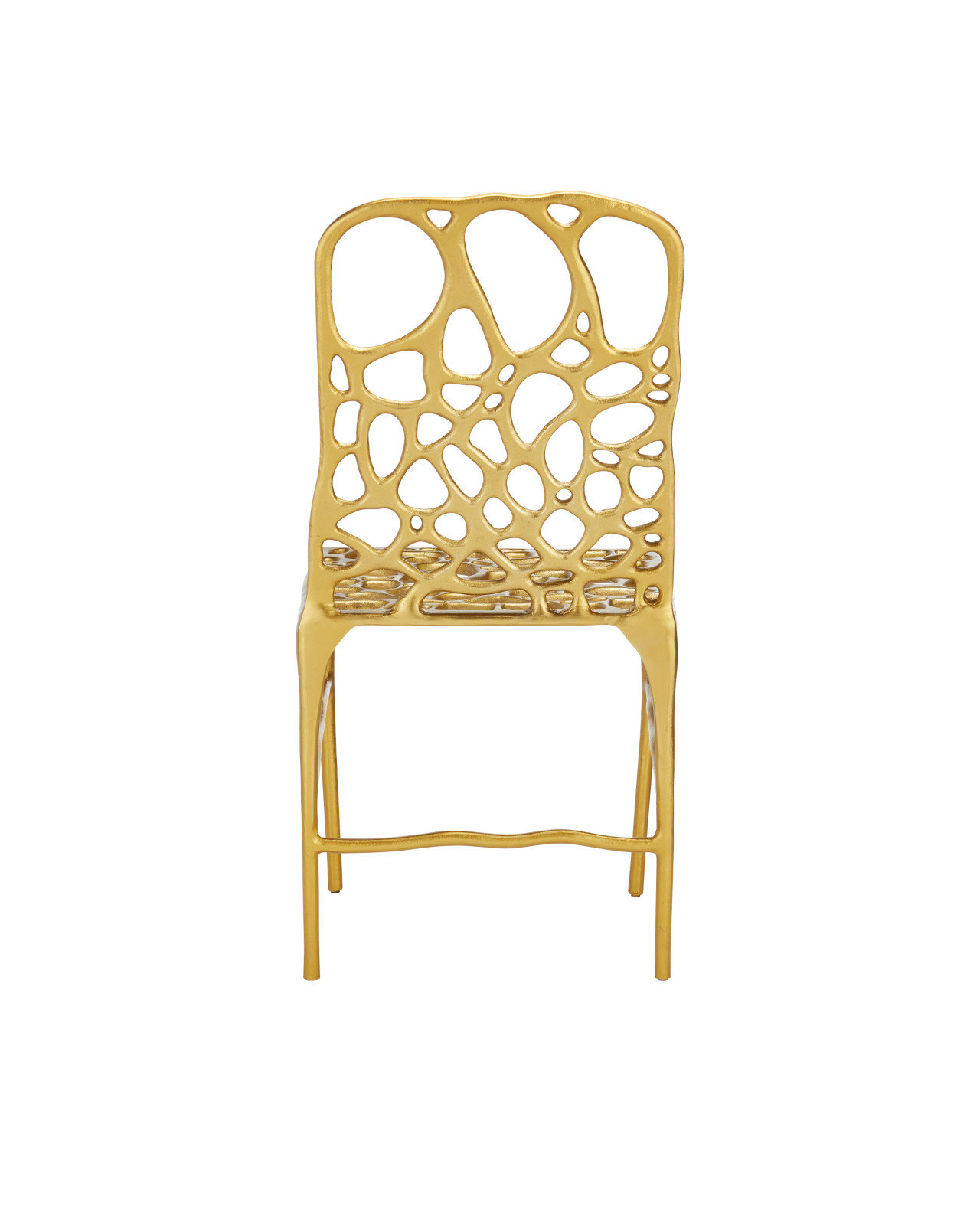 Currey & Company Honeycomb Gold Side Chair | Wayfair