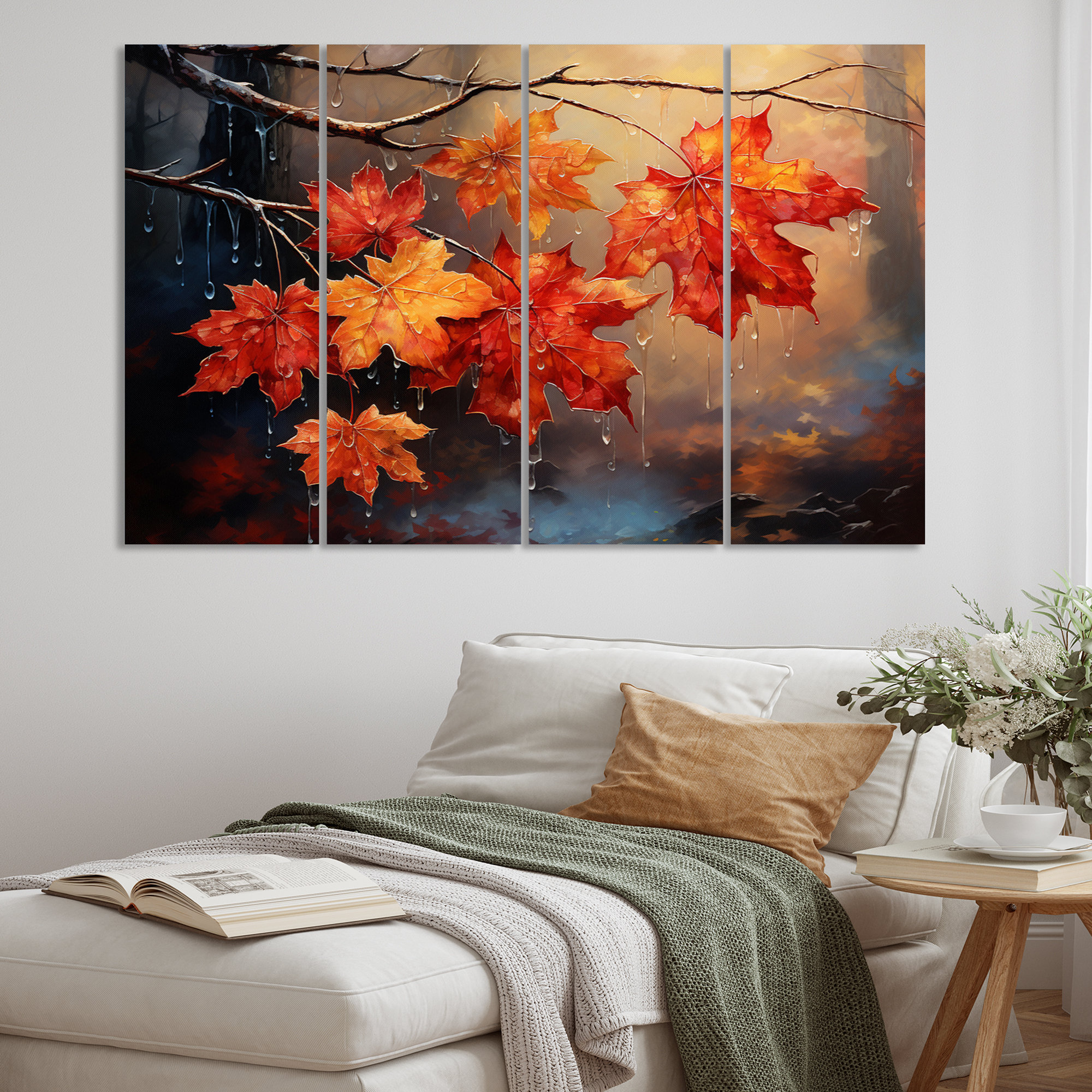 Design Art Canada Orange Autumn Symphony III - Trees Wall Art Print - 4 ...