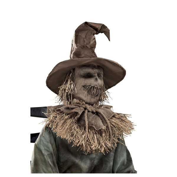 The Holiday Aisle® Scary Sitting Scarecrow Animatronic,Decorations ...