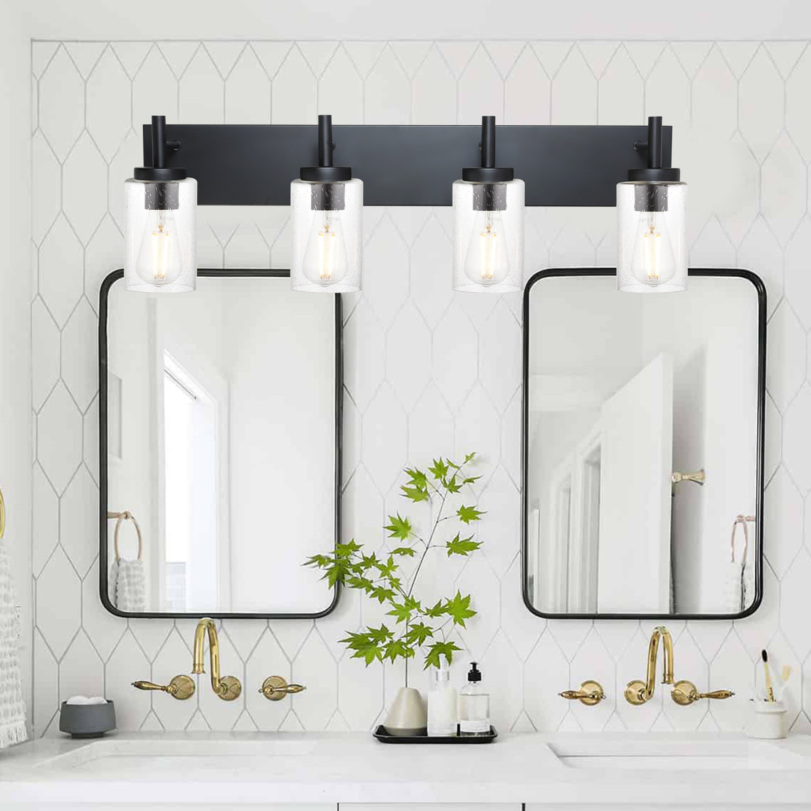 Breakwater Bay 4 Light Chrome Wall Light, Bathroom Over Mirror Light ...
