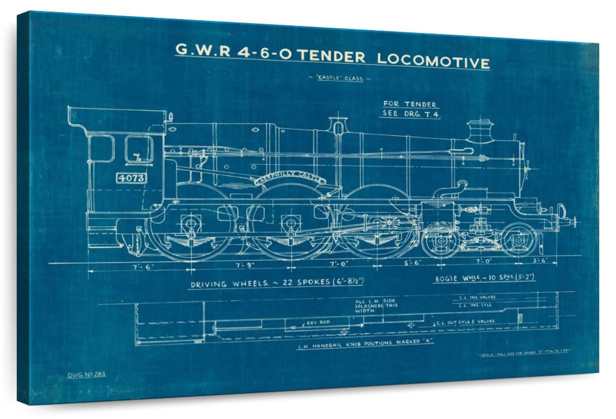 Trent Austin Design® Locomotive Blueprint II | Wayfair