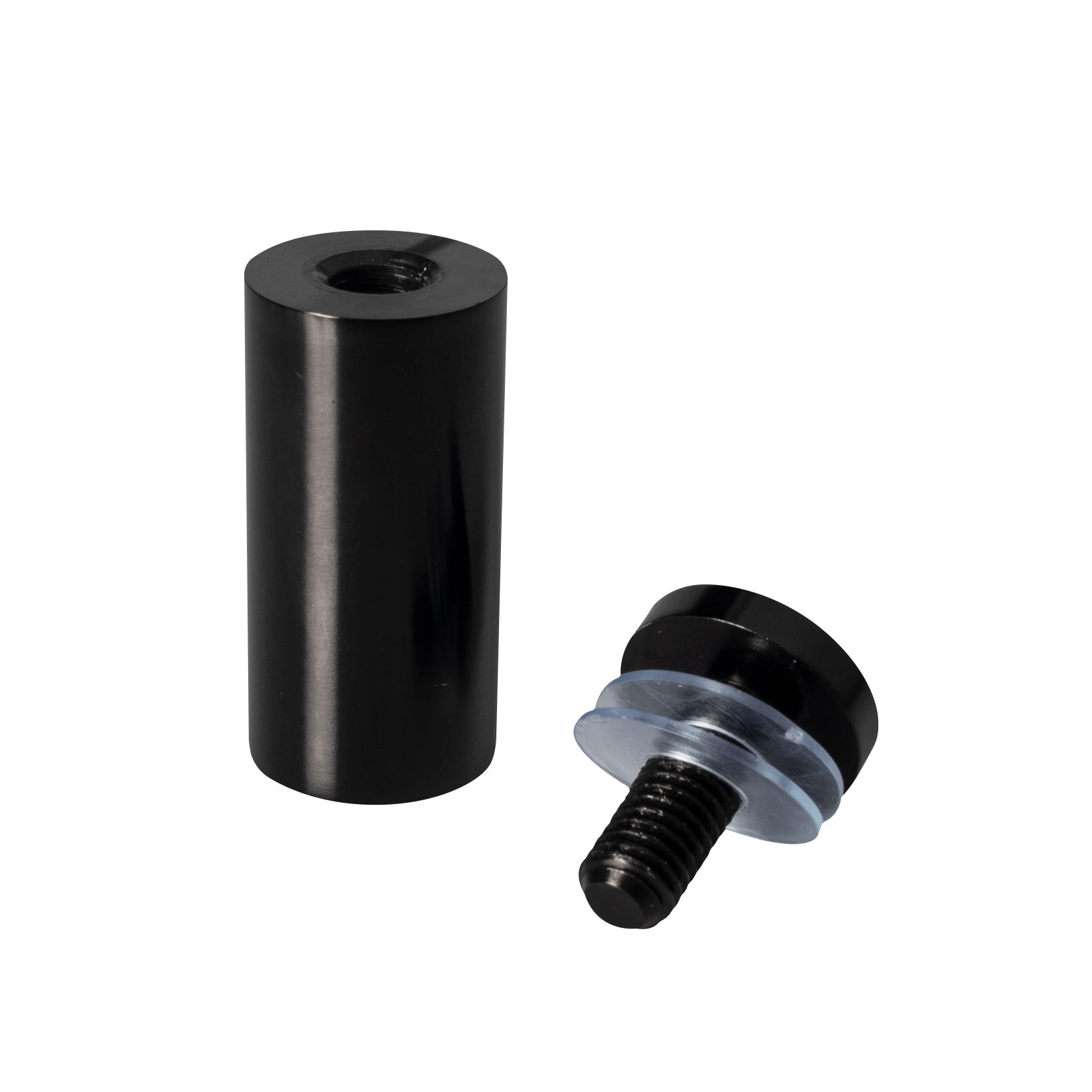 Outwater Sign Standoff 1" Diameter X 2" Barrel Length Black Aluminum ...