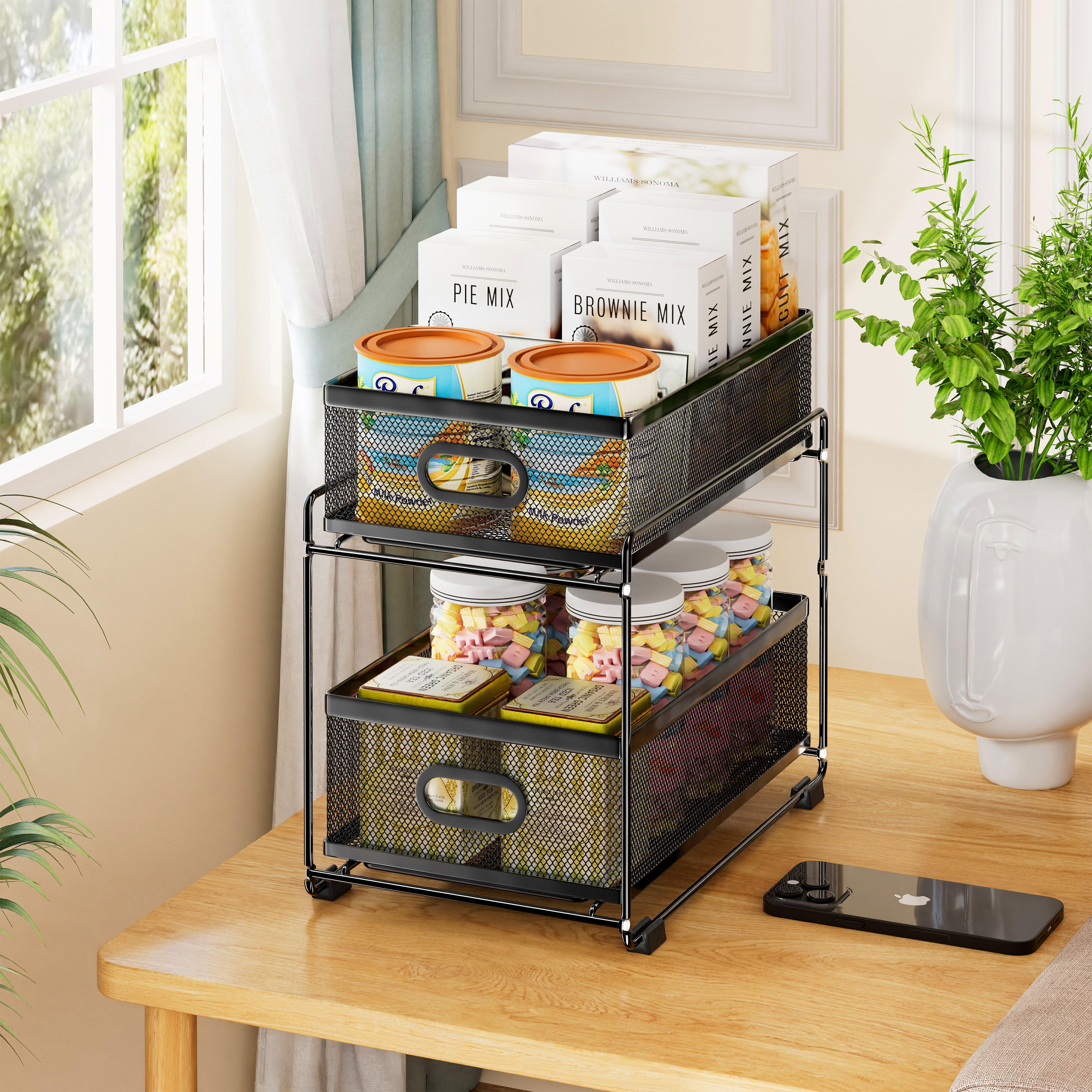 Rebrilliant Miyosha 2-Tier Mesh Pull Out Drawer Sliding Under Sink ...