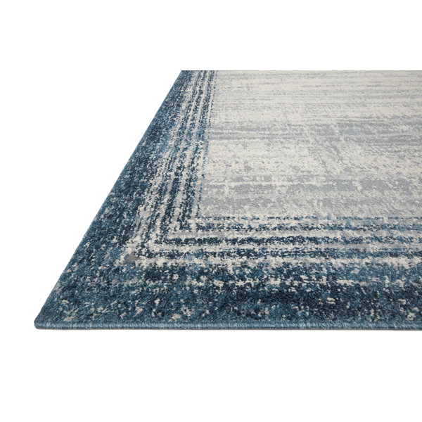 Gracie Oaks Esenler Navy/Gray Area Rug & Reviews | Wayfair