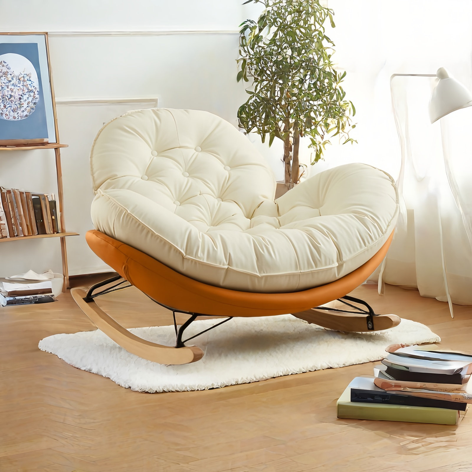 VIBORZ Modern Upholstered Rocking Chair | Wayfair