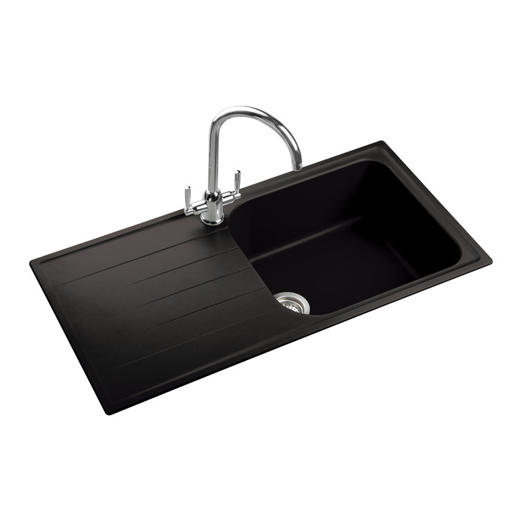 Rangemaster Sink & Taps Amethyst 500mm W Single Bowl Granite Composite ...