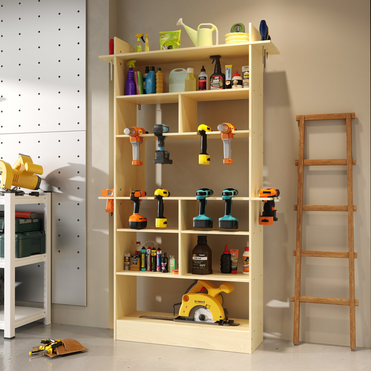 17 Stories Professional Vertical Tool Storage For Power & Hand Tools ...