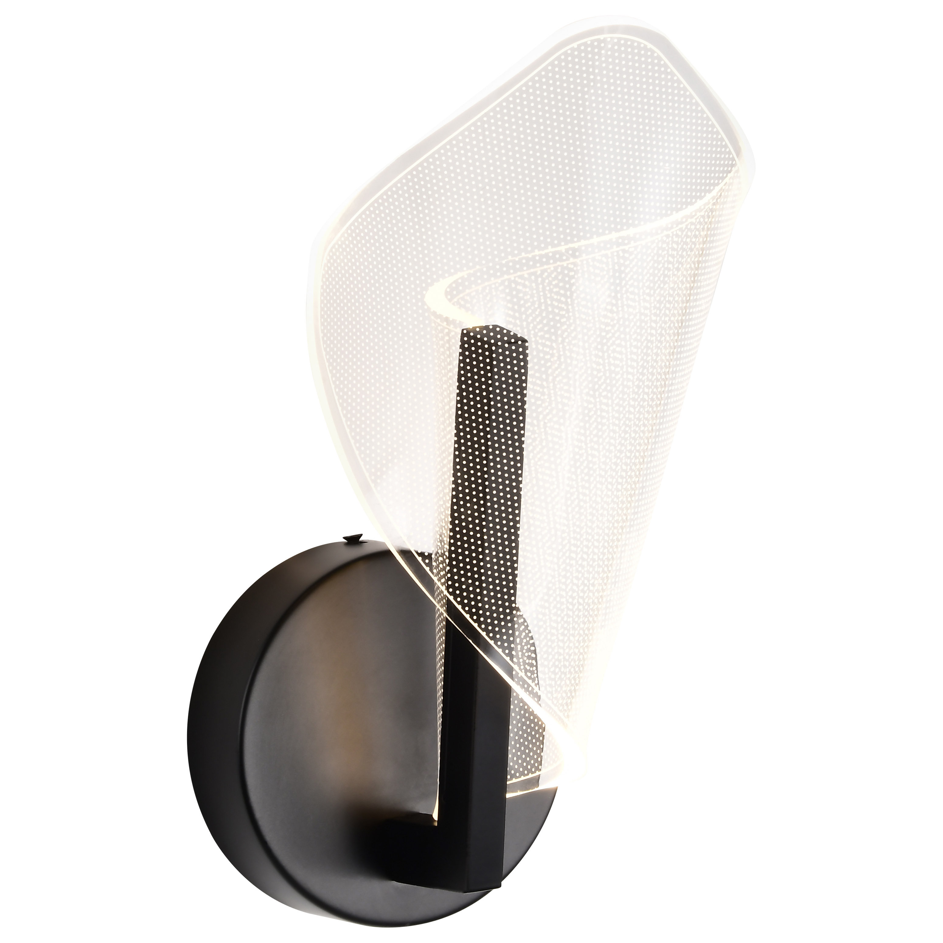 Wrought Studio™ Antown - 13 Inch LED Sconce - Matte Black - Silk ...