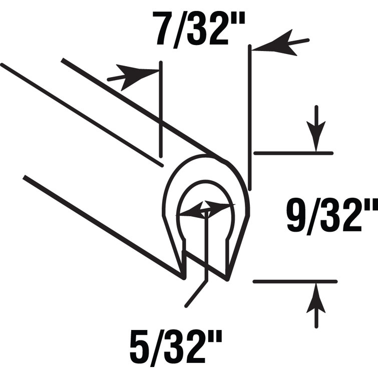 Prime-Line Track Repair Cap, Black Plastic, 120 In. Roll - Wayfair Canada