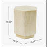 17 Stories MGO Hexagonal Archaistic Side Table with Vintage Charm and ...
