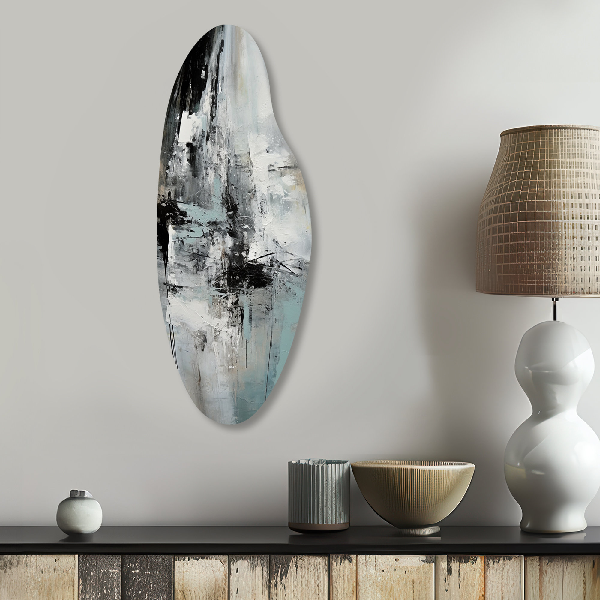 Ivy Bronx Serene Subtility In Abstract Light Blue I - Abstract Painting ...