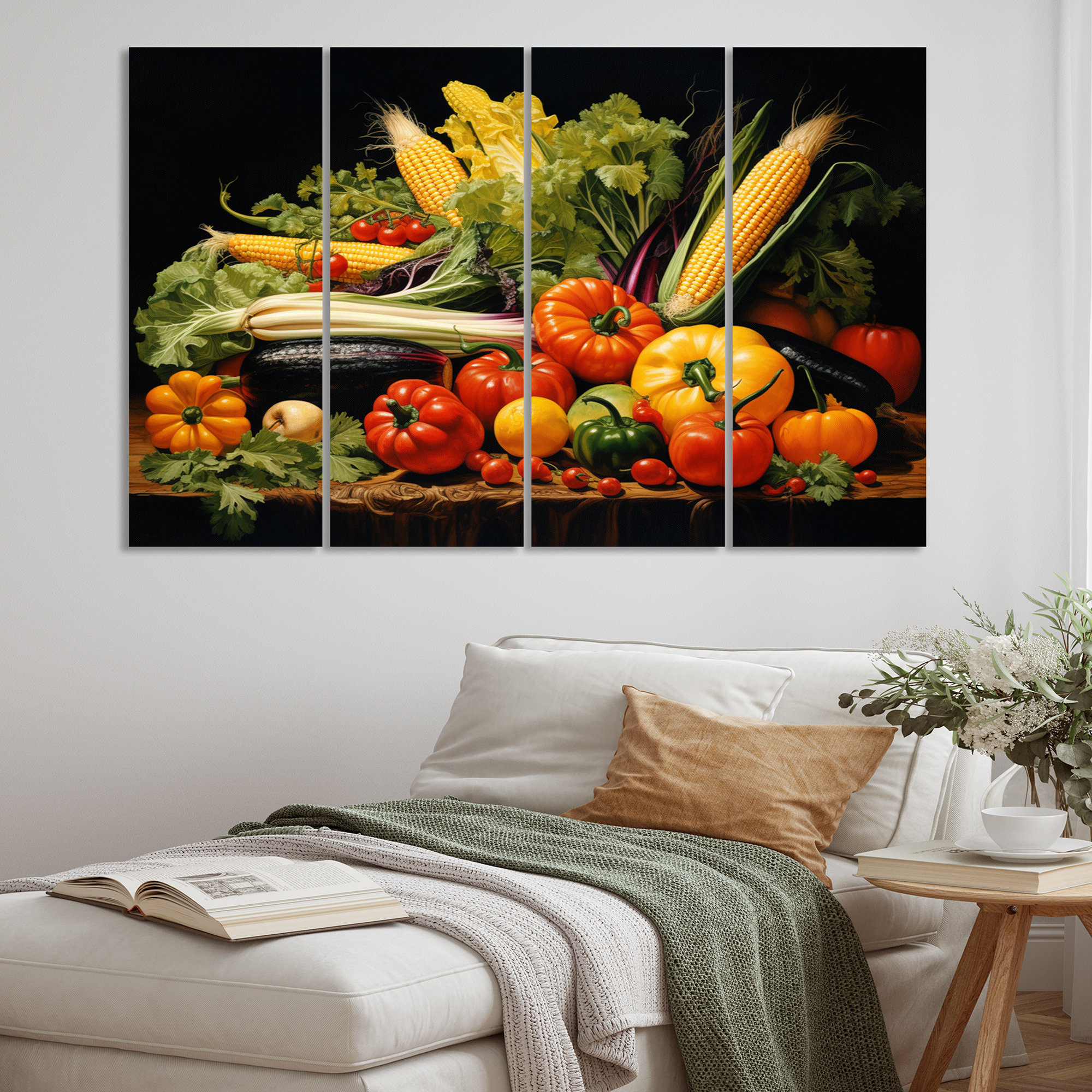 Ebern Designs Vegetables A Vibrant Food II 4 Pieces | Wayfair