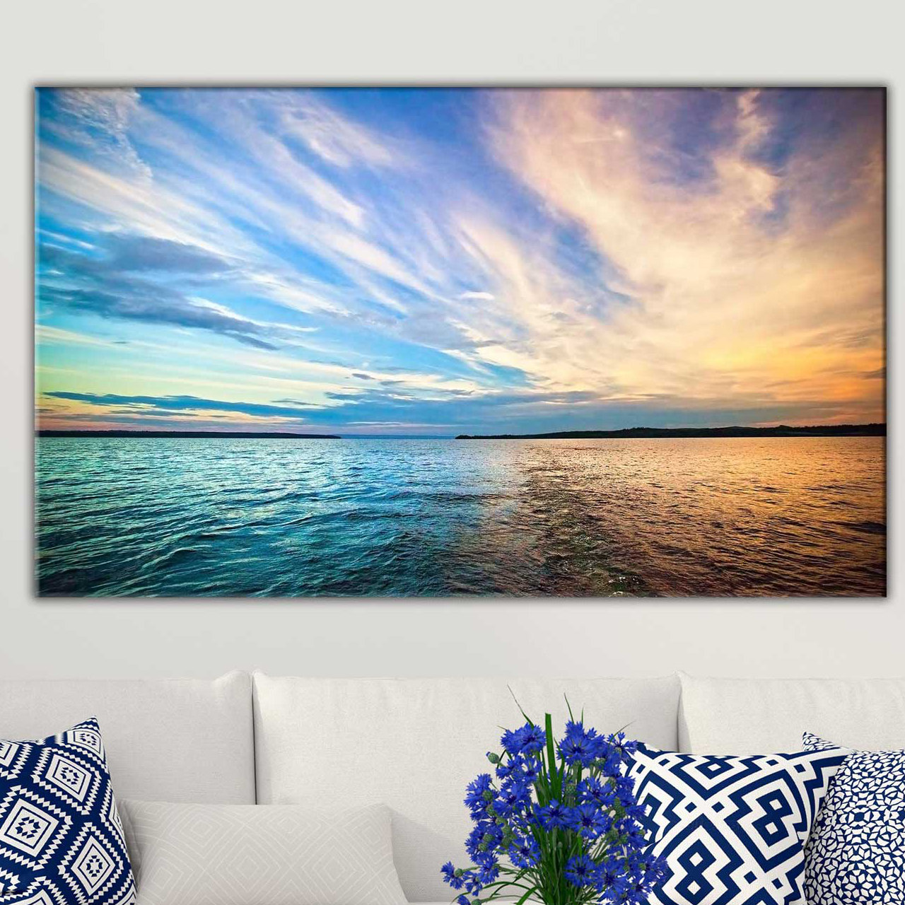 Highland Dunes 'Calm Seas' Photographic Print on Wrapped Canvas | Wayfair
