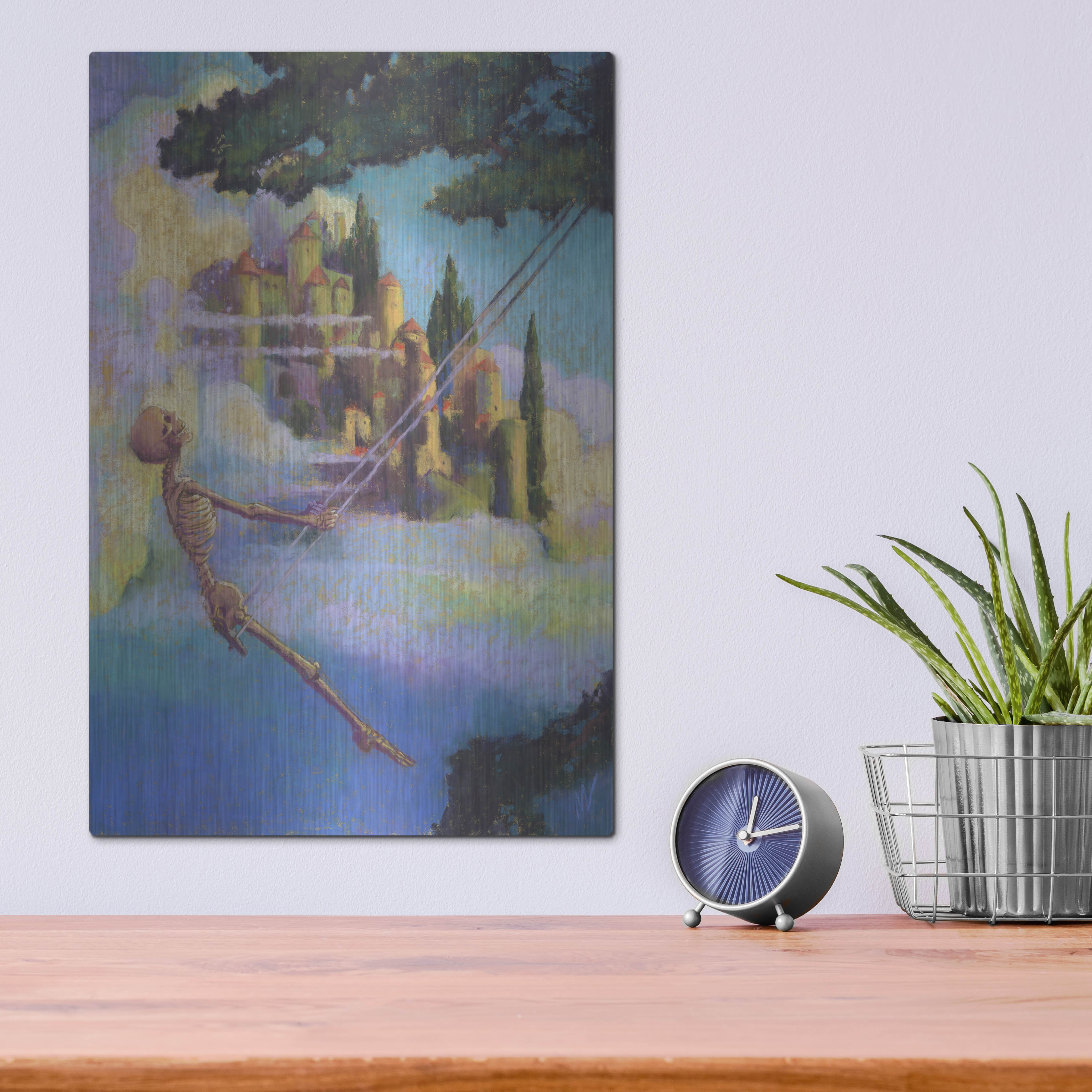 Luxe Metal Art 'Swingin-Skelly' By Marie Marfia Fi " Swingin-Skelly ...