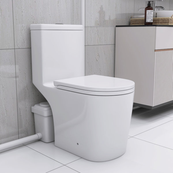 Go Peak Track Upflush Toilet For Basement, 600W Macerating Toilet ...