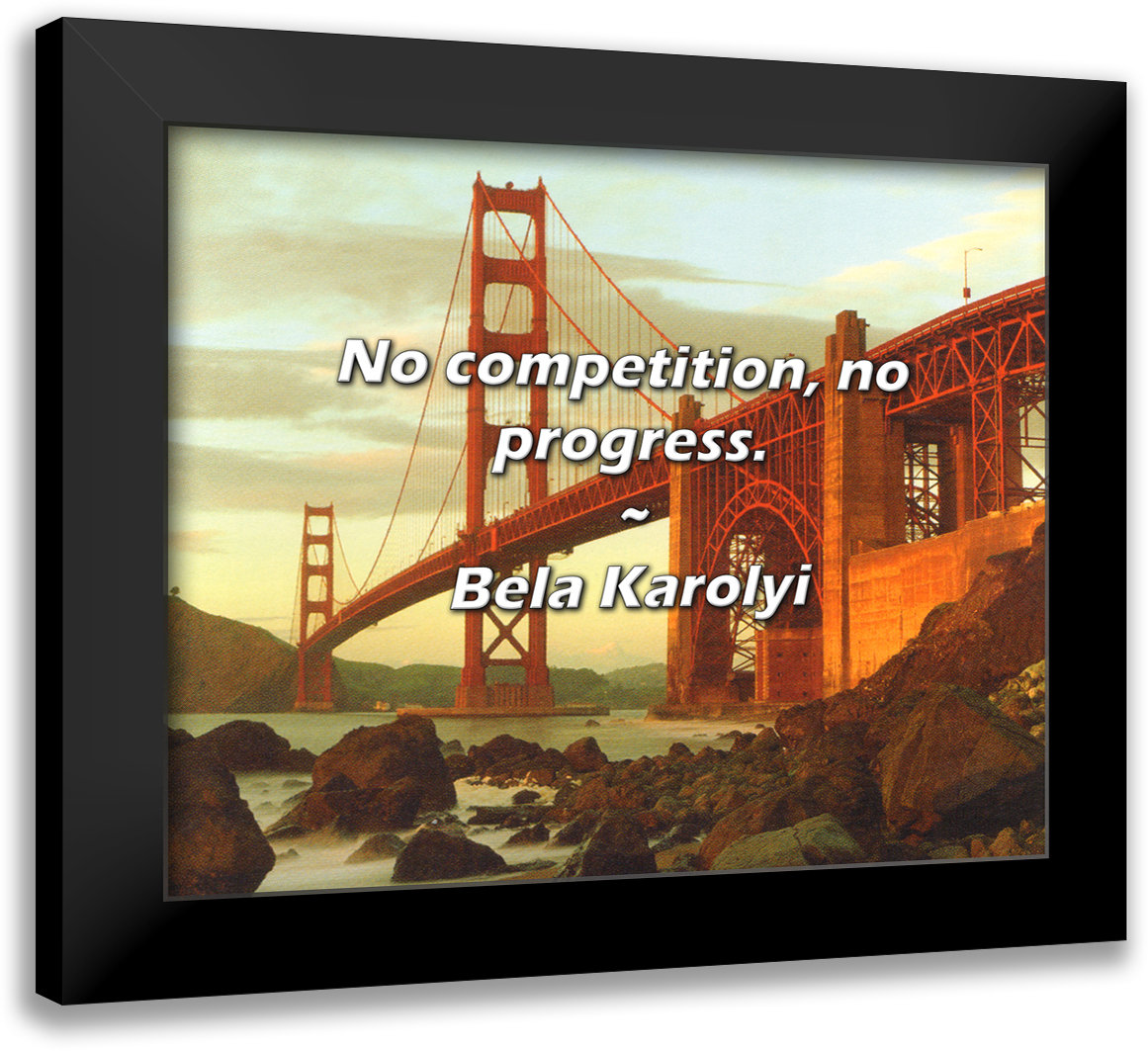 Ivy Bronx Bela Karolyi Quote: No competition, no progress. | Wayfair