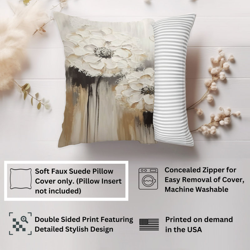 Ethan Taylor Floral White Flowers Modern Flower | Wayfair