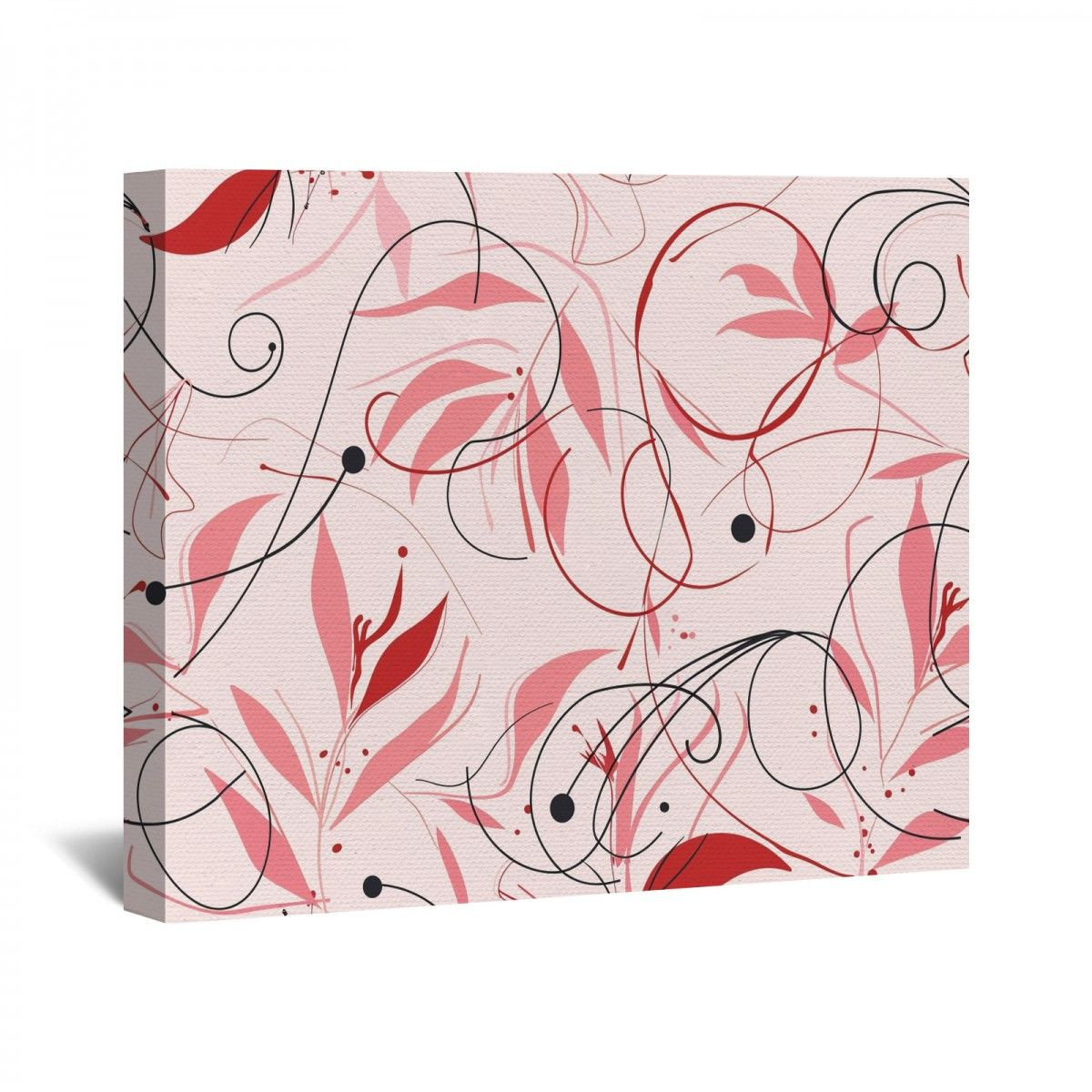 Red Barrel Studio Floral swirls Canvas Wrap - Artwork Wall Decor ...