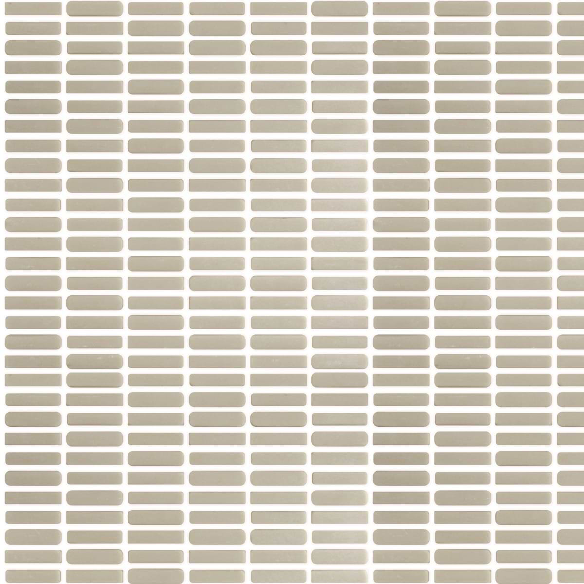 TileBar Venini 11.73 In. X 11.88 In. Mini Brick Frosted Glass Mosaic ...