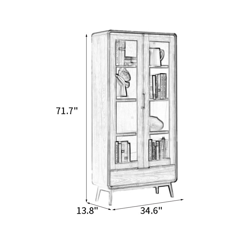 Parttlion Nordic style solid wood bookcase lockers | Wayfair