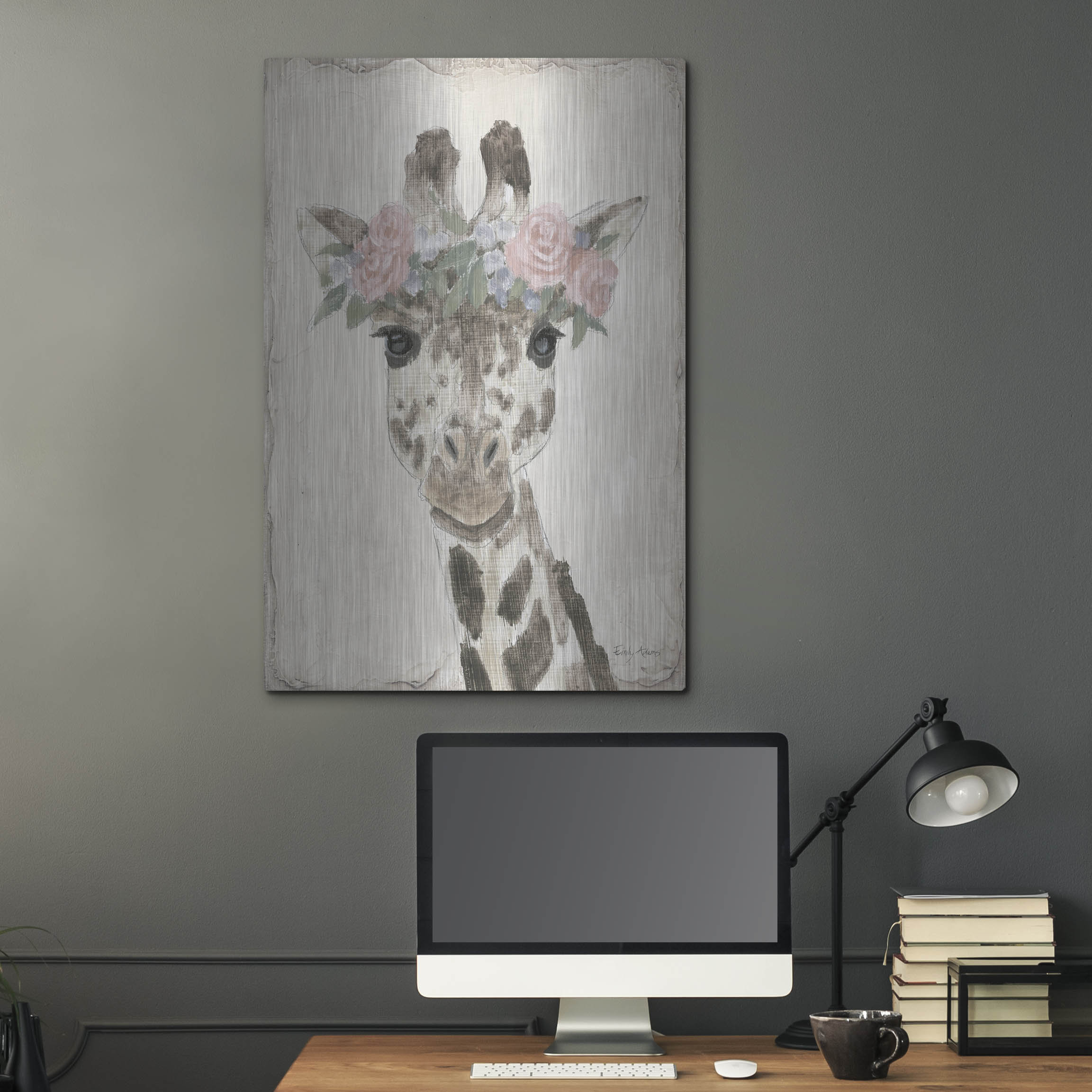 Trinx 'Flower Friends 2 Neutral' by Emily Adams Metal Wall Art | Wayfair