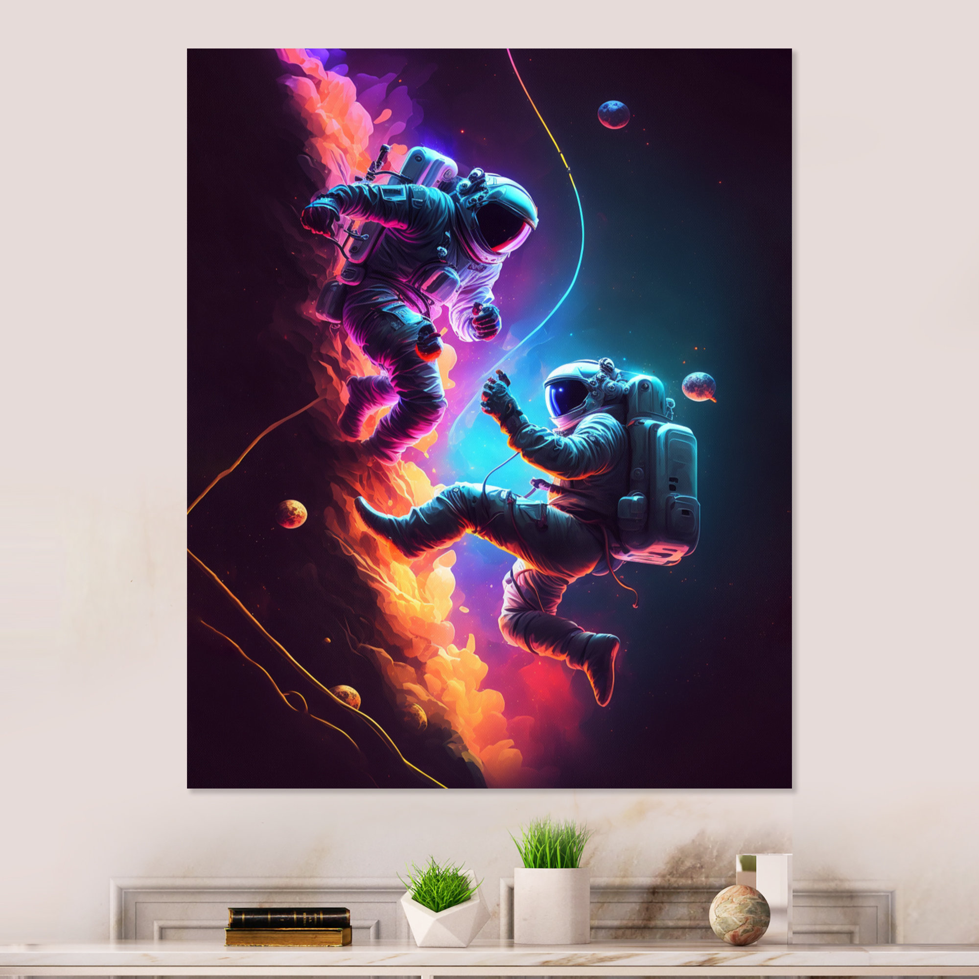 Latitude Run® Cosmic Astronaut Explorers IV - Space Metal Wall Art ...