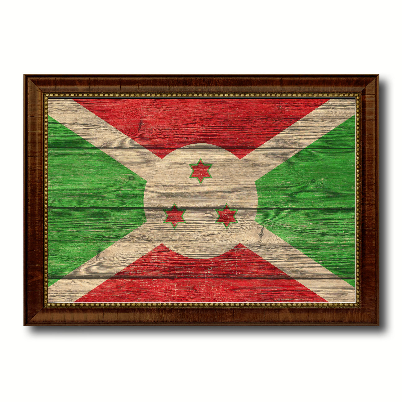 Spot Color Art 'Burundi Country Flag' Framed Print on Canvas - Wayfair ...