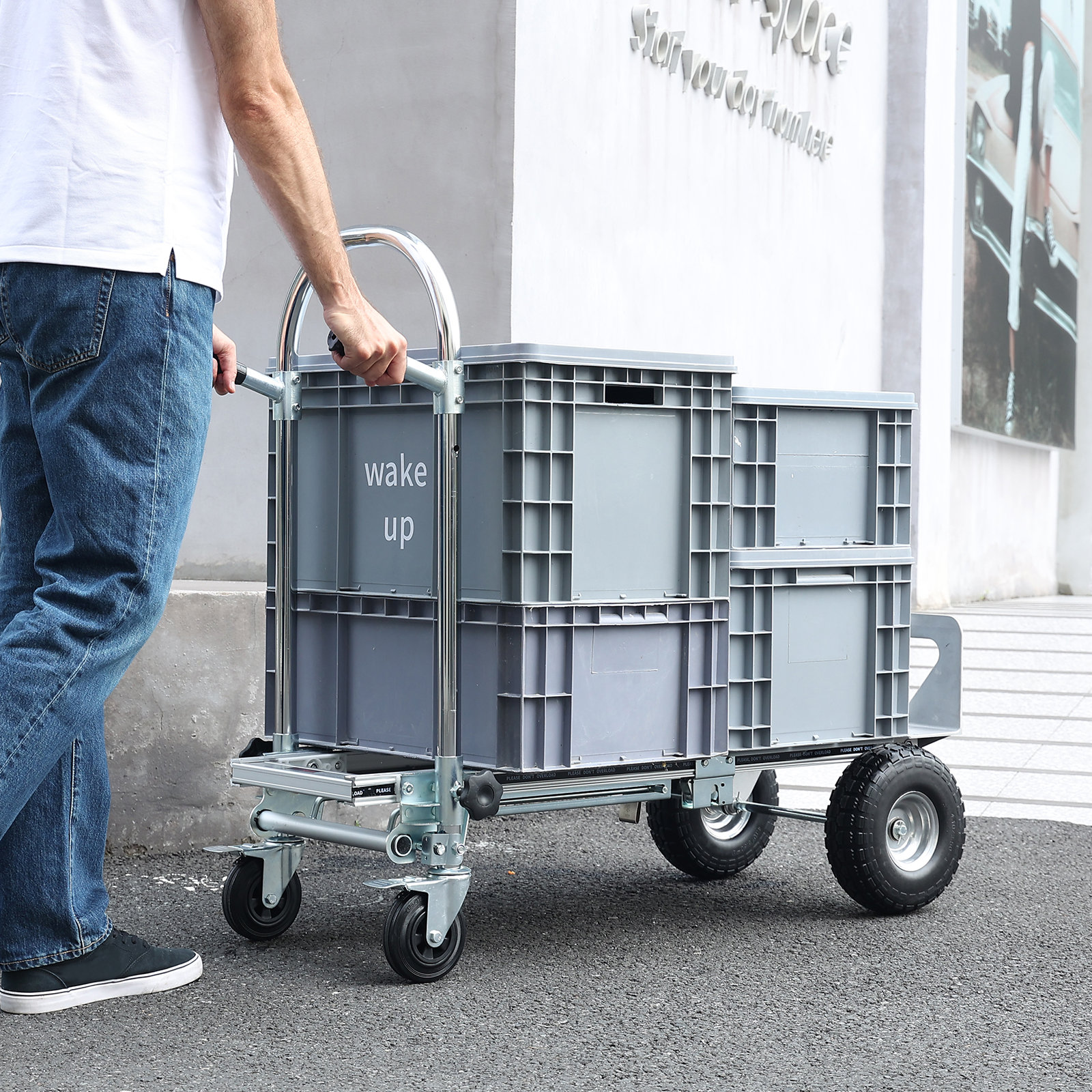 VEVOR 1000 Lb. Capacity Foldable Hand Truck Dolly | Wayfair