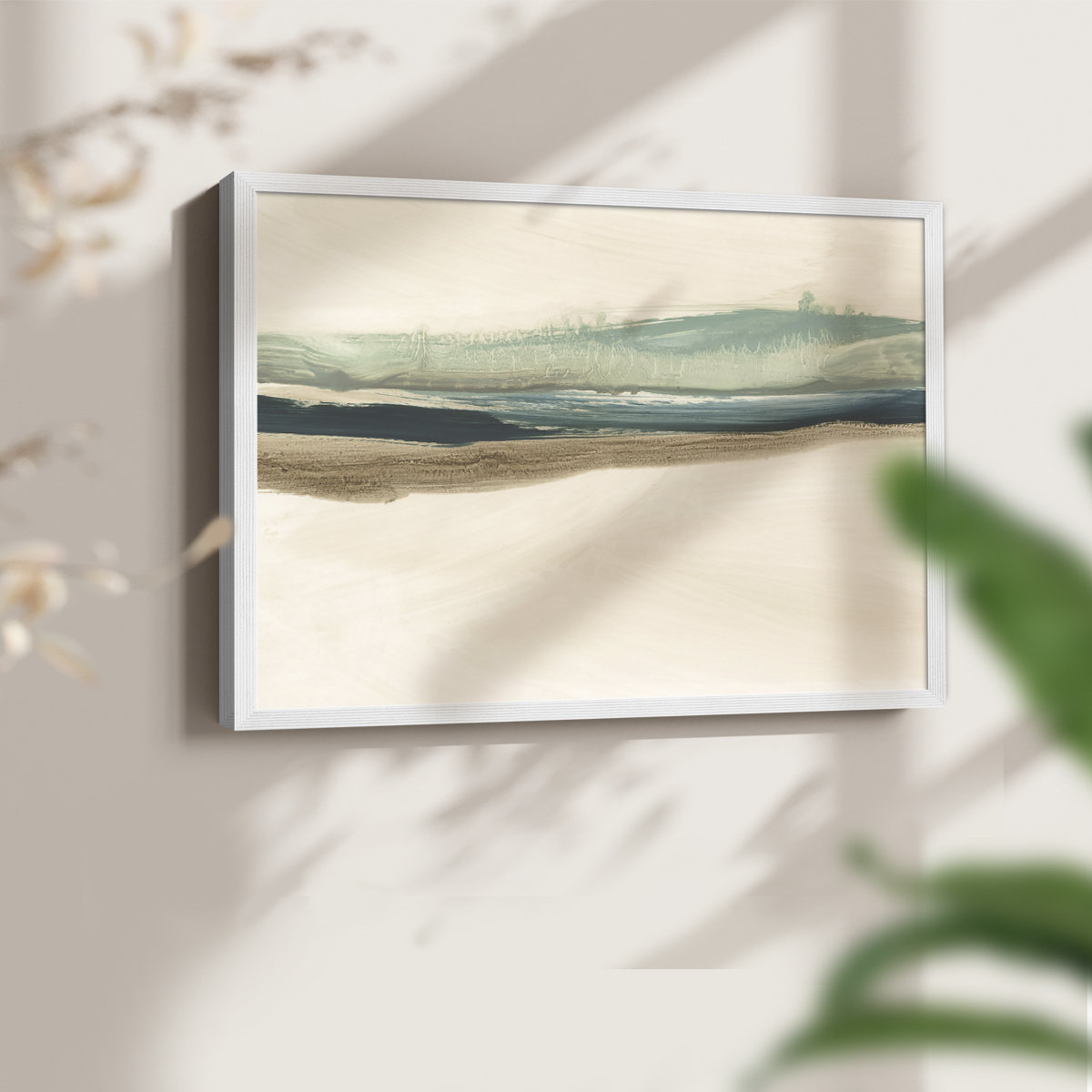 Wrought Studio™ Layered Horizon II -Framed Print - Restickable | Wayfair
