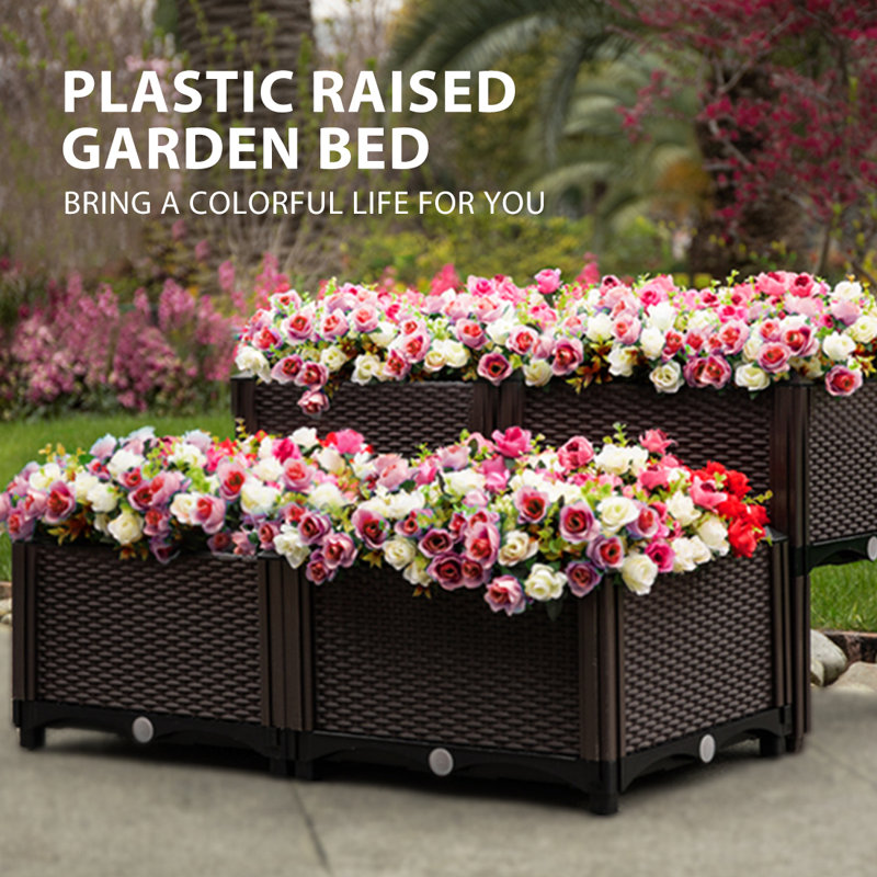 Arlmont & Co. Bellago Self-Watering Plastic Planter Box & Reviews | Wayfair