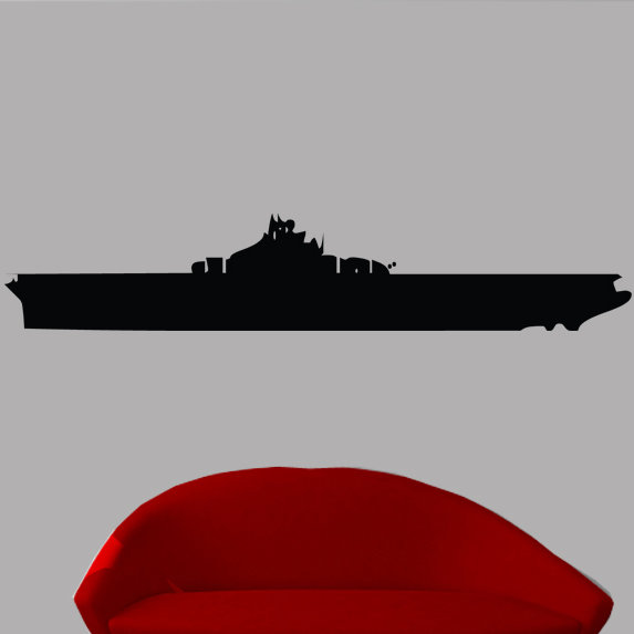 Wallhogs Haynes Aircraft Carrier Silhouette Wall Decal | Wayfair
