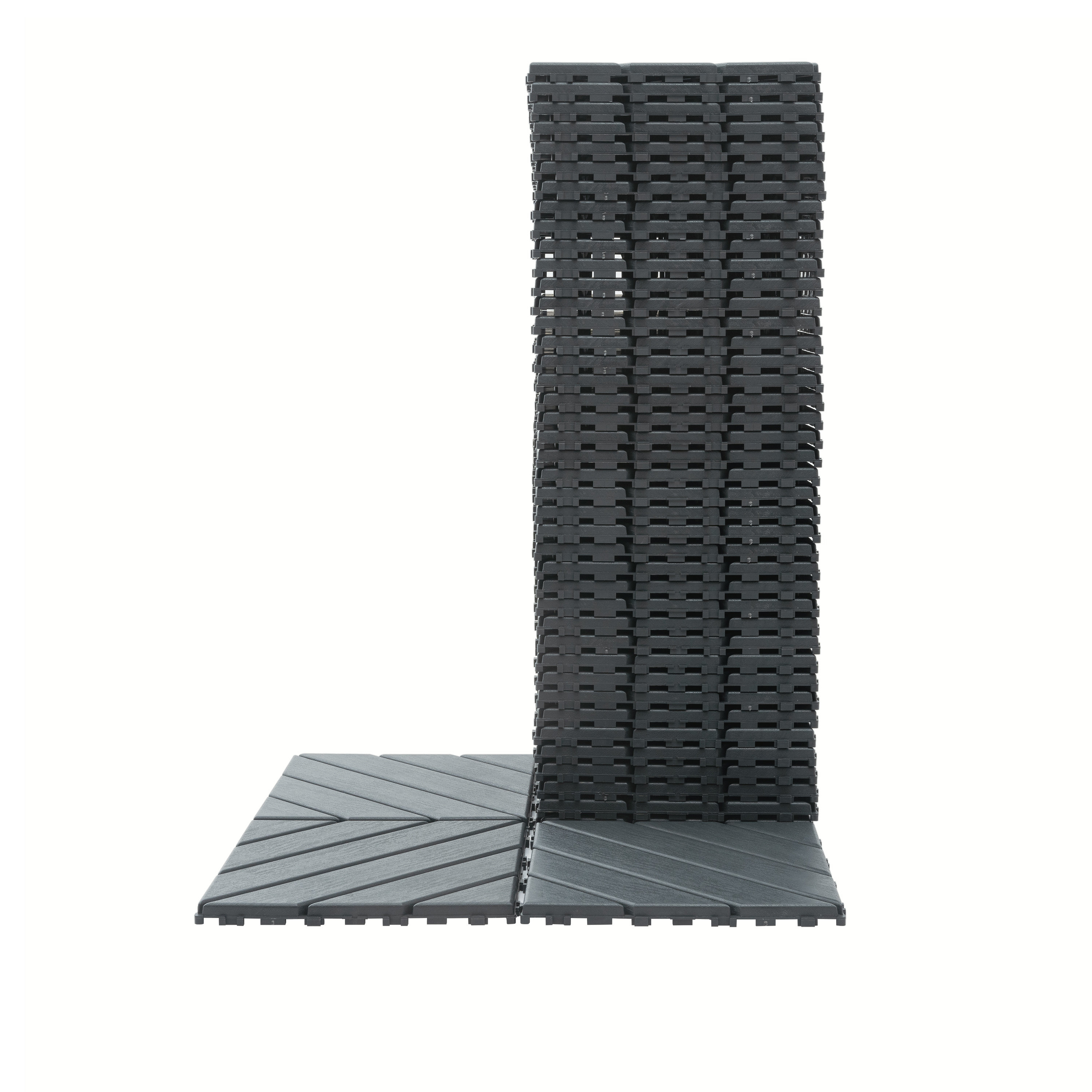 Serene Resin Plastic Interlocking Deck Tiles - Wayfair Canada