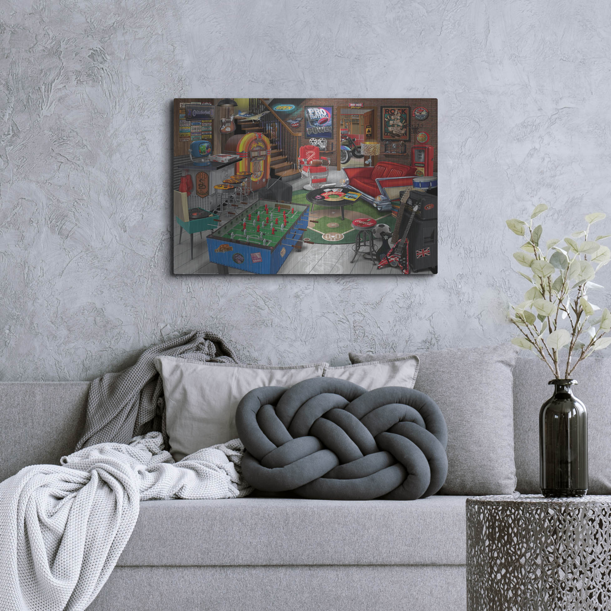 Lark Manor™ 'Retro Man Cave' by Bigelow Illustrations Metal Wall Art ...