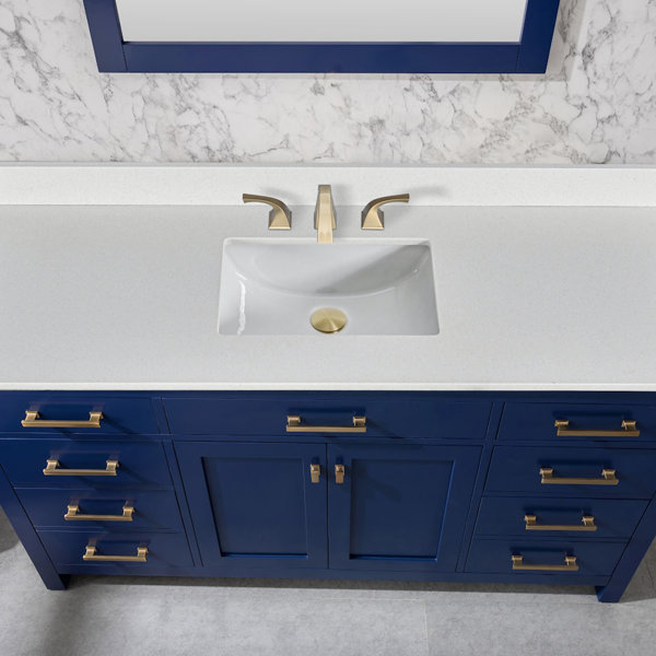 Bohuang 60'' Quartz Single Bathroom Vanity Top with Sink– For Vanity ...