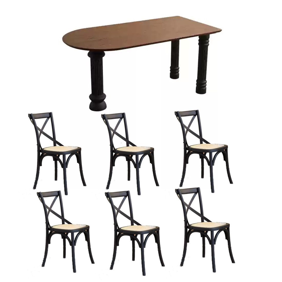 A Bestiary Living Solid wood retro creative dining table sets. | Wayfair