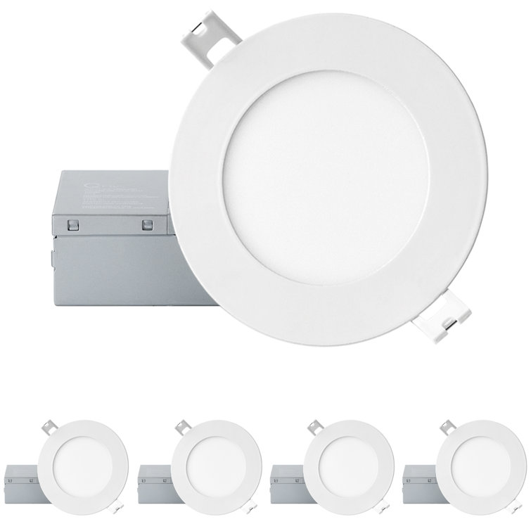 QPLUS 4 Inch 4 Pack Dimmable 4000K Bright White LED Recessed Light ...
