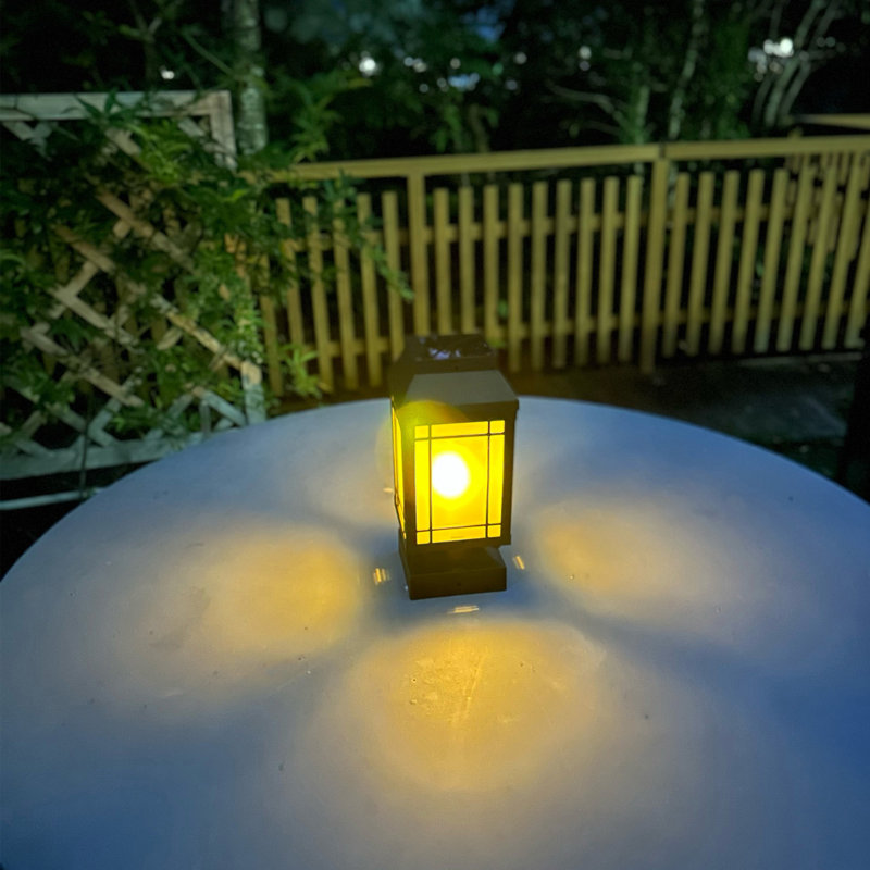 Winston Porter Jianle Black 1 -Light 10" H Solar Powered Integrated LED ...