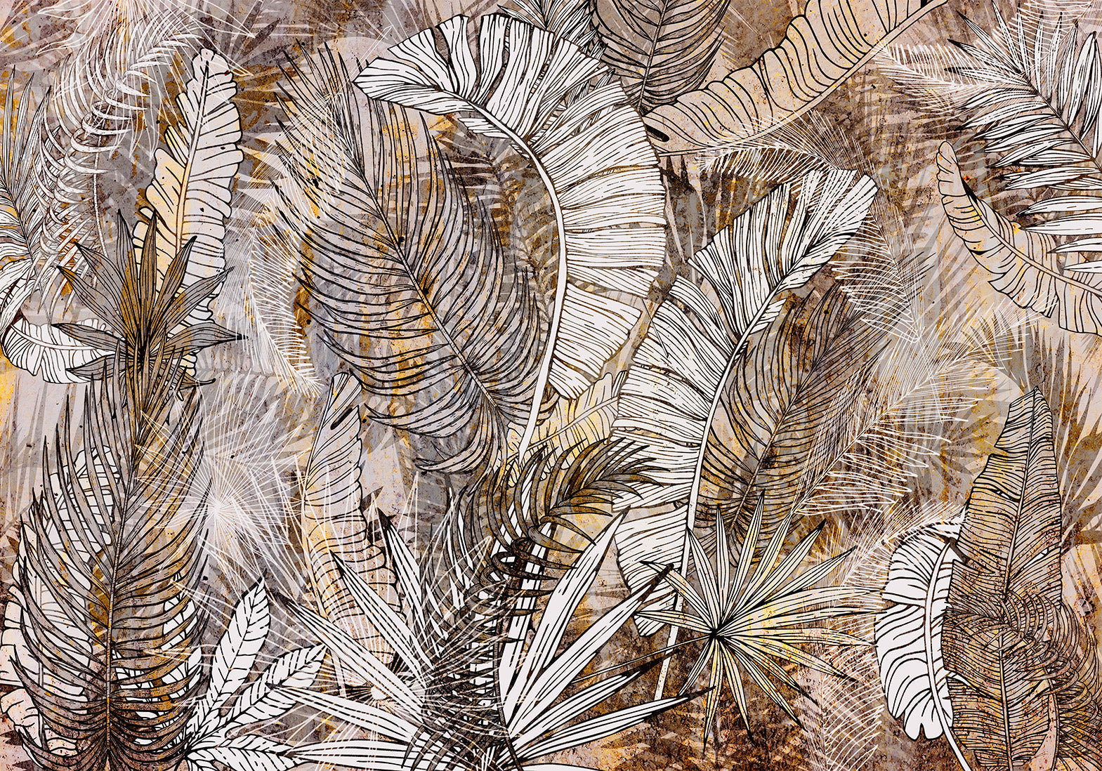 Bayou Breeze Botanical Wallpaper Wall Mural - Honey Plumes - Wayfair Canada