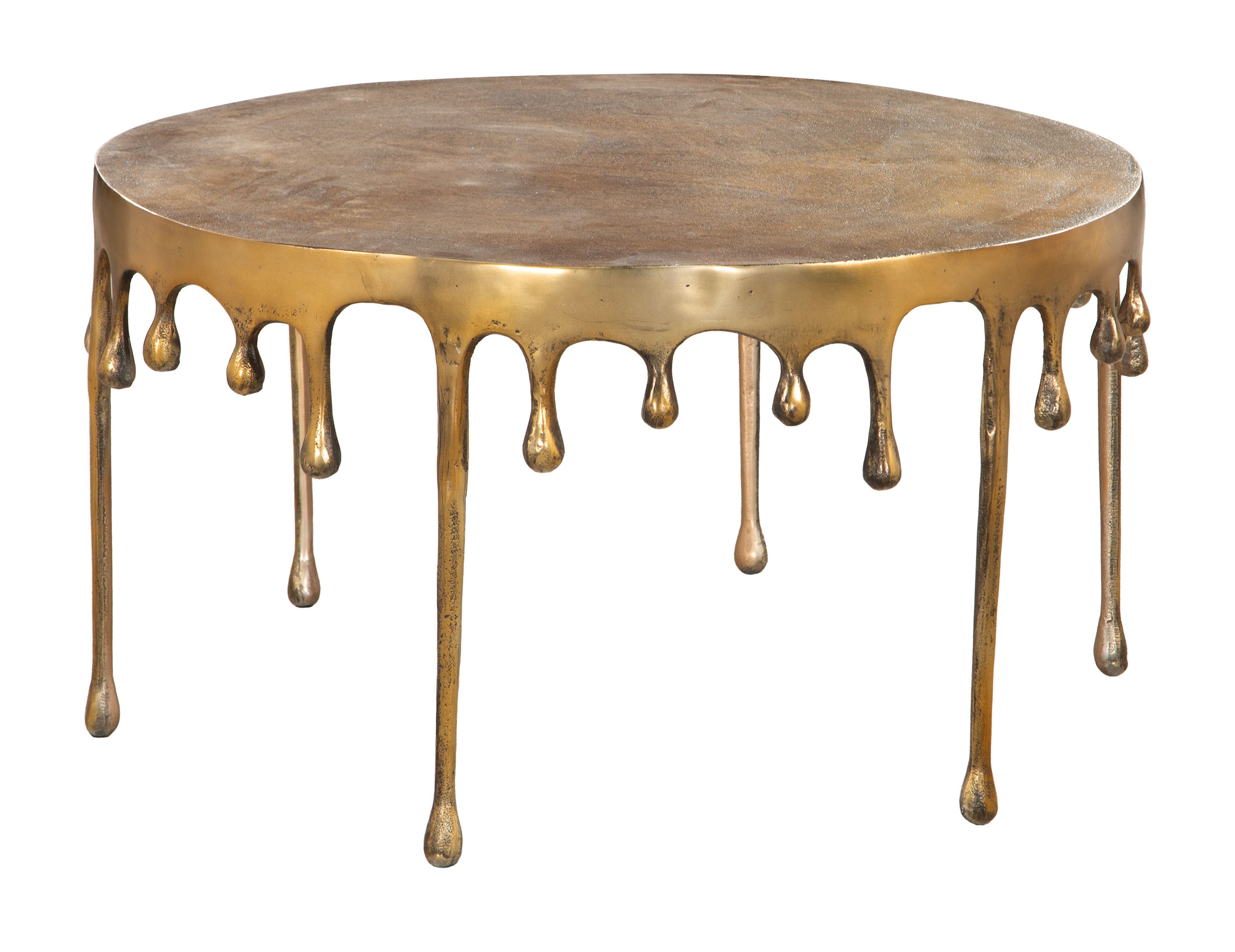 Furni Branch Drip Coffee Table Antique Brass | Wayfair