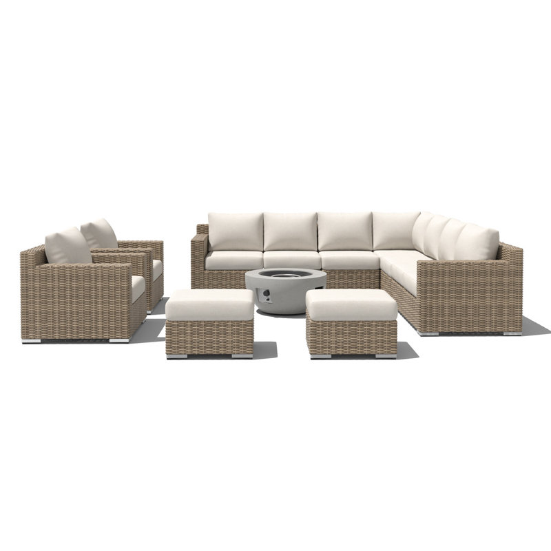 Hokku Designs Tenafly 10-piece Fire Seating Sectional | Wayfair
