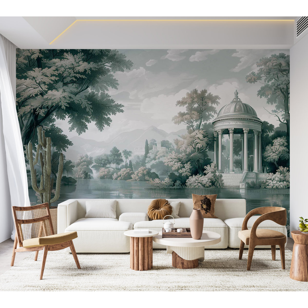 Lark Manor™ Peel & Stick Landscape Wall Mural - Dreamscape At The Lake ...