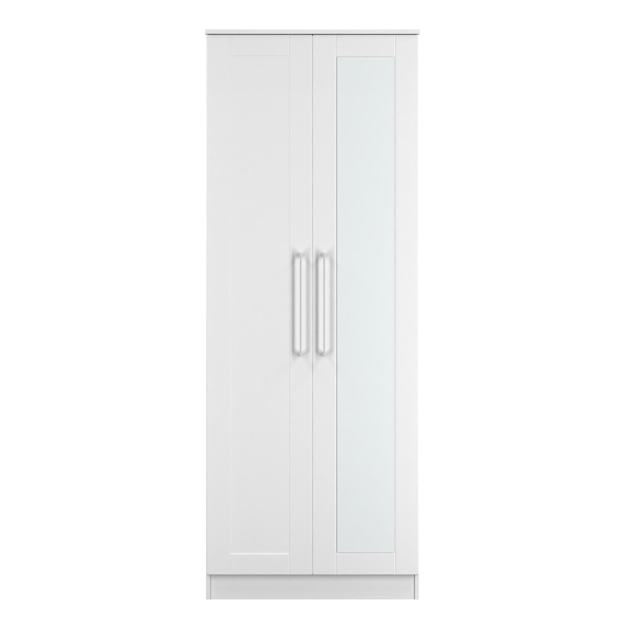 Brayden Studio Charone Tall 2 Door Mirrored Robe in Grey Ash | Wayfair ...