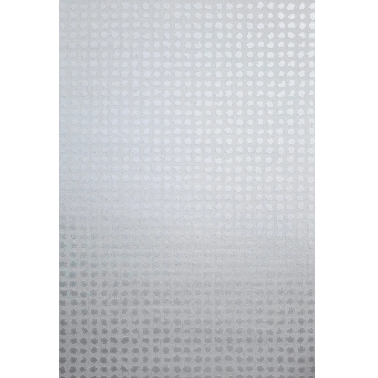 Hokku Designs Geometric Grid Matte Off White Silver Metallic Dots ...