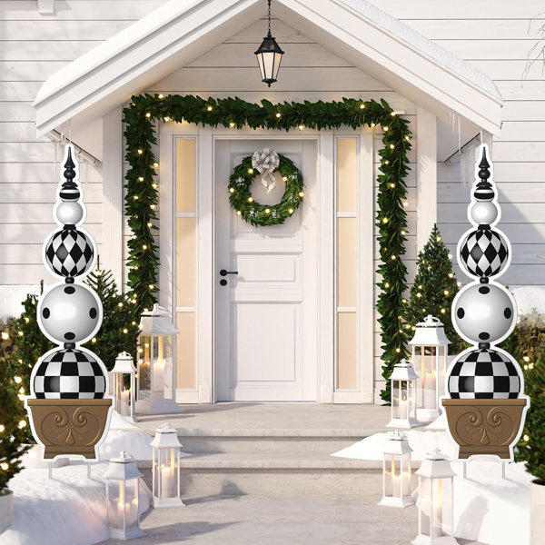 The Holiday Aisle® 2 Set Christmas Outdoor Decoration 44 Inches Tall ...
