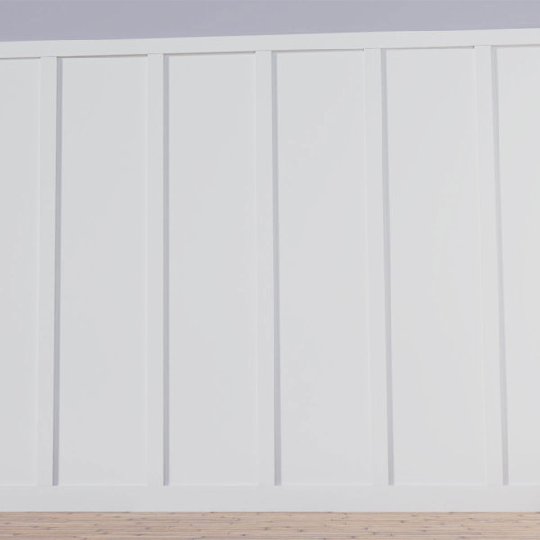 PCI Enterprises Classic Shaker H 96'' W x 0.63'' D PVC Wainscot ...