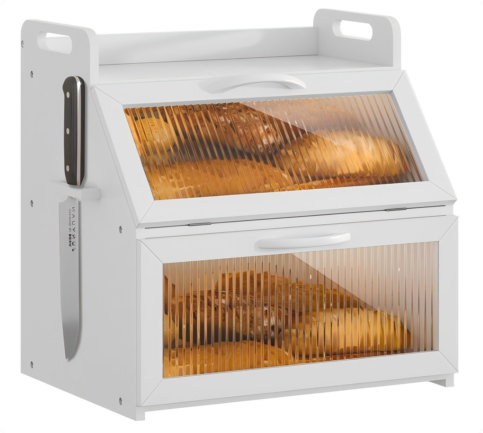 One Allium Way® Bread Box For Kitchen Countertop, Large Bread Storage ...