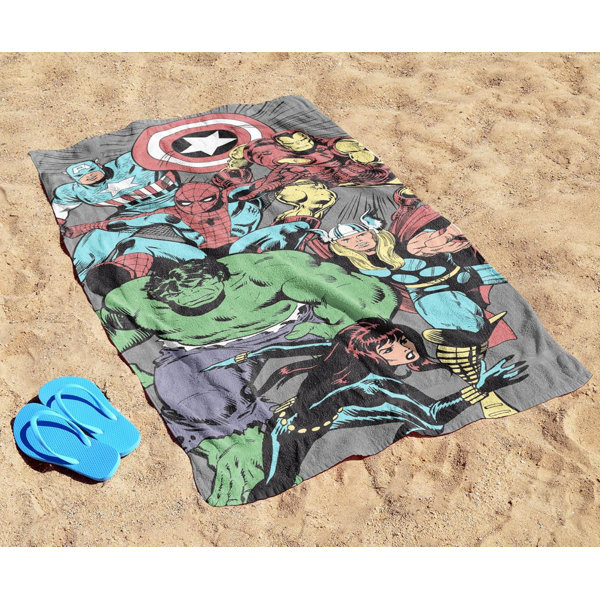 Disney Marvel Comics Avengers - Ready For Action 100% Cotton Beach ...